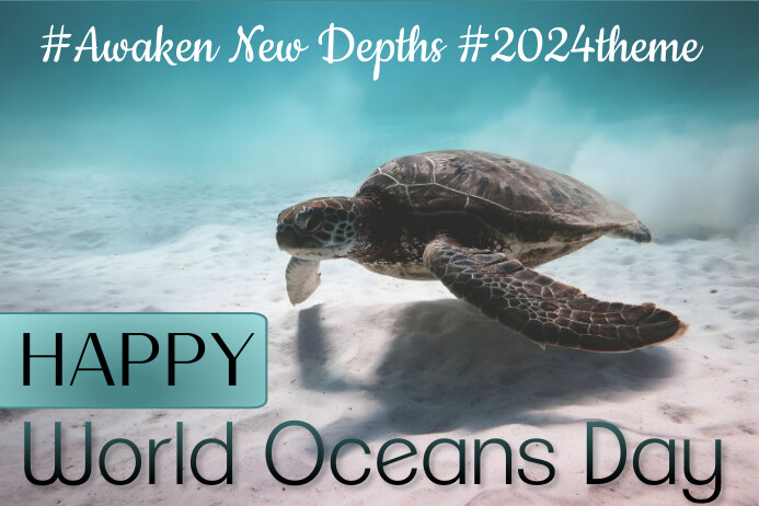 Blue Modern & Minimal Ocean Poster Template | PosterMyWall