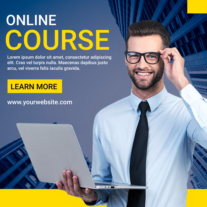 Copy of Blue Modern & Minimal Online Course Instagram | PosterMyWall