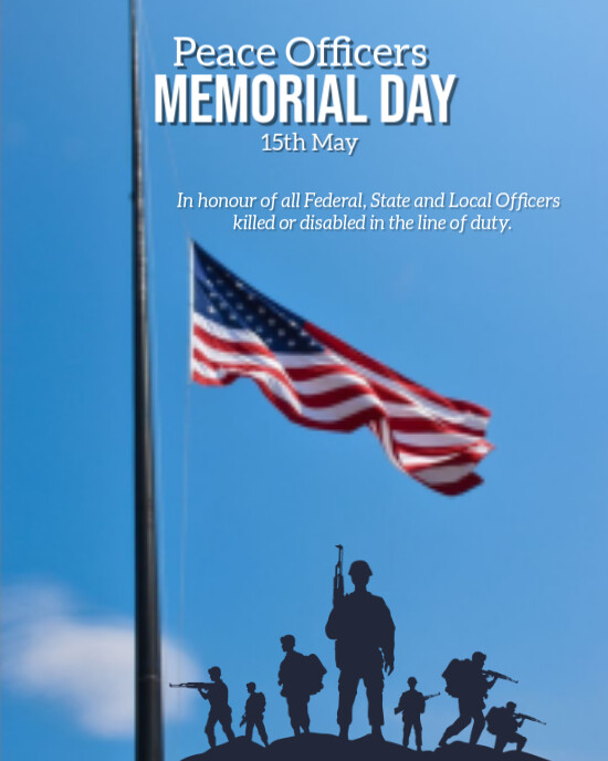 Copy of Blue Modern & Minimal Peace Officers Memorial Day Instagram ...