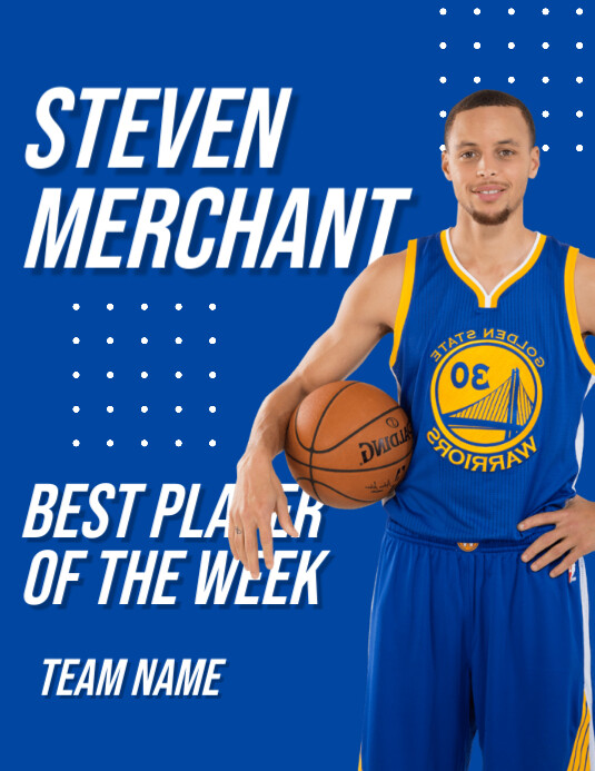 Copy of Blue Modern & Minimal Player Of The Week Flyer (us Letter ...