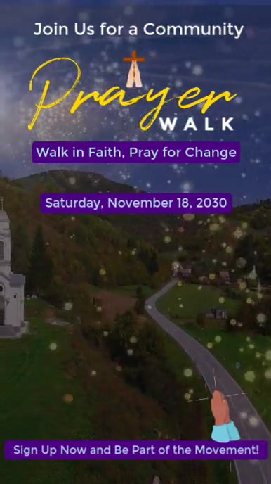 Copy of Blue Modern & Minimal Prayer Walk Ad Instagram Reel | PosterMyWall