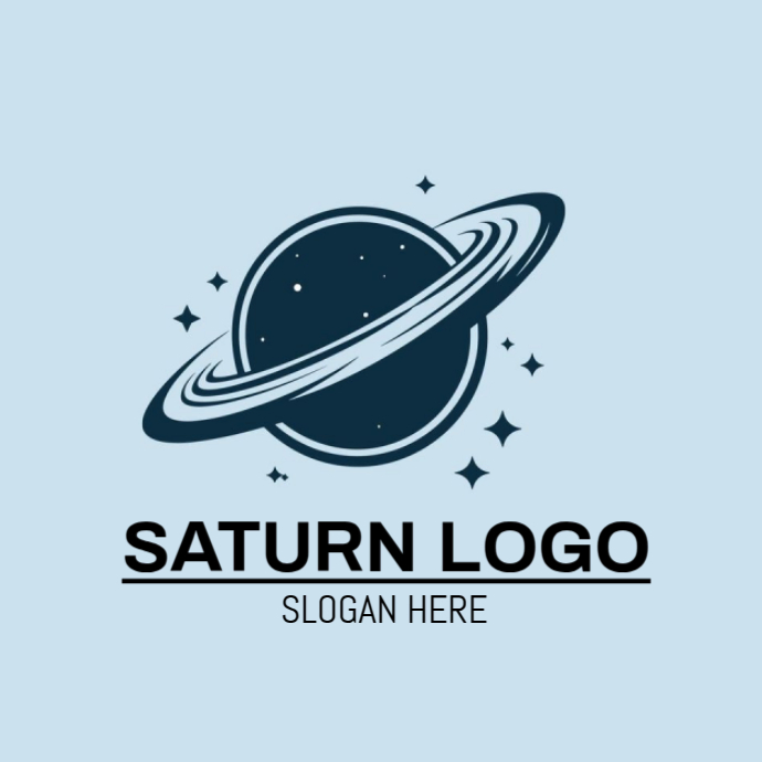 Plantilla de Blue Modern & Minimal Saturn Logo Logo | PosterMyWall