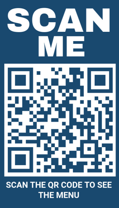 Blue Modern & Minimal Scan Me Business Card Template | PosterMyWall