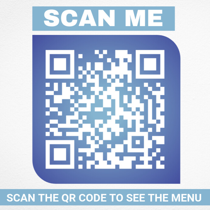 Blue Modern & Minimal Scan Me Instagram Post Template | PosterMyWall