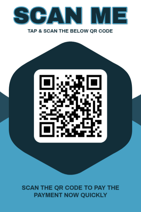 Plantilla de Blue Modern & Minimal Scan Qr Code Poster | PosterMyWall