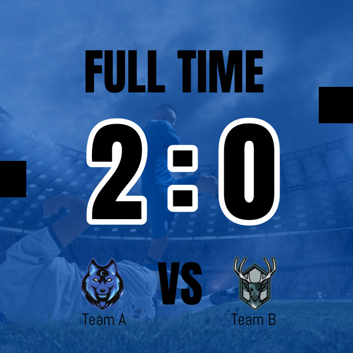 Blue Modern & Minimal Score Board Instagram Template | PosterMyWall