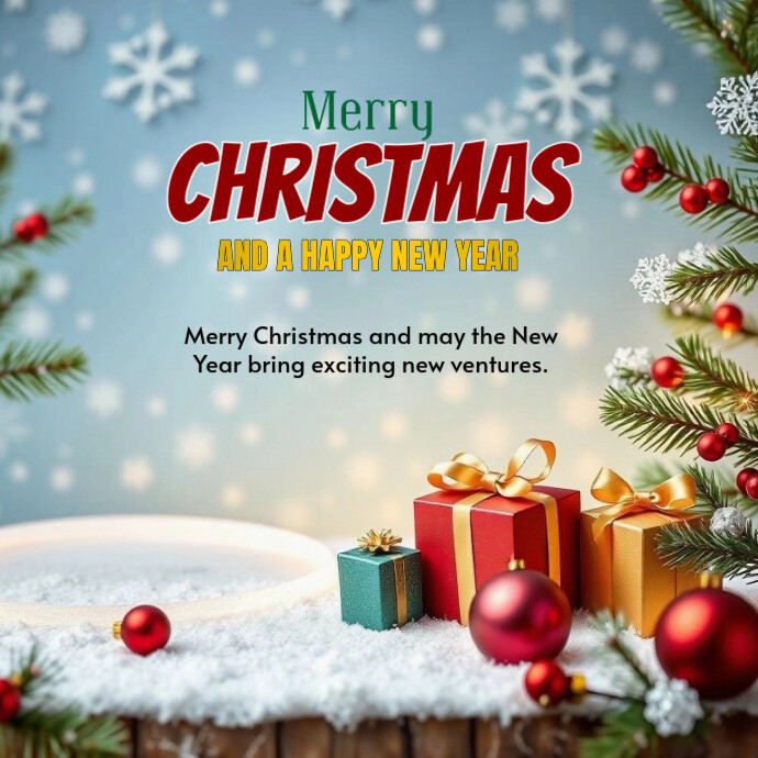 Blue Modern & Minimal Season Greetings Logo Template | PosterMyWall