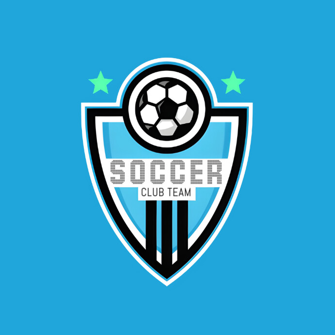 Copy of Blue Modern & Minimal Soccer Club Team Logo Design | PosterMyWall