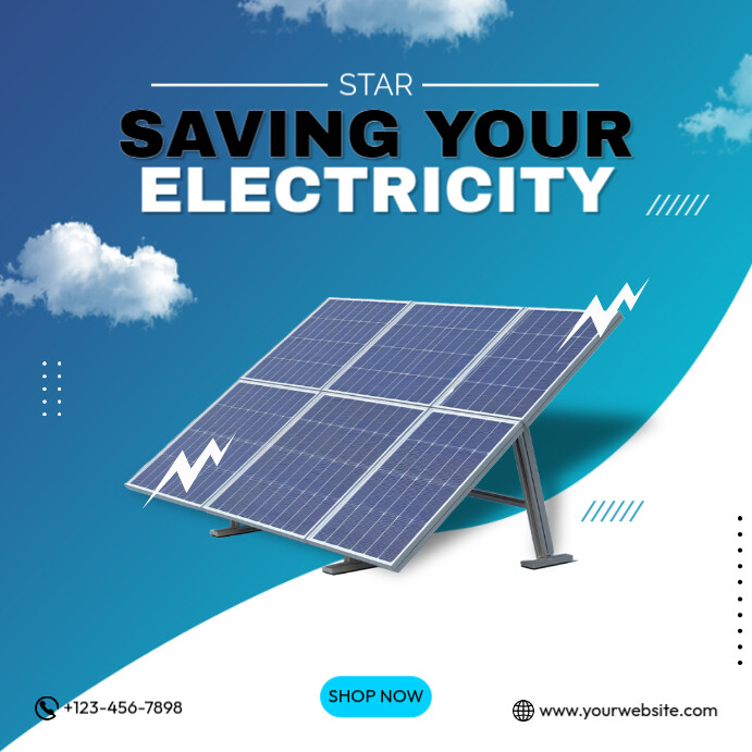 Copy of Blue Modern & Minimal Solar Energy Ad Template Design Instagram ...