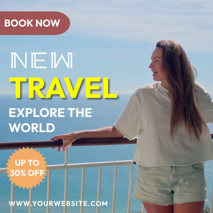 Blue Modern & Minimal Travel And Tour Pos Ins Template | PosterMyWall