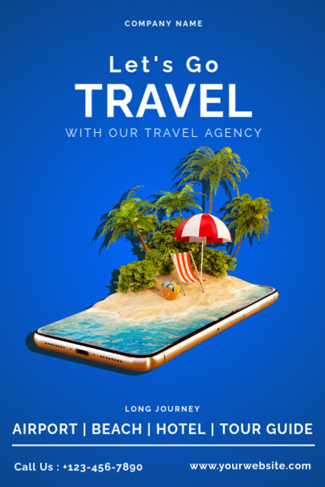 Copy of Blue Modern & Minimal Travel Poster | PosterMyWall
