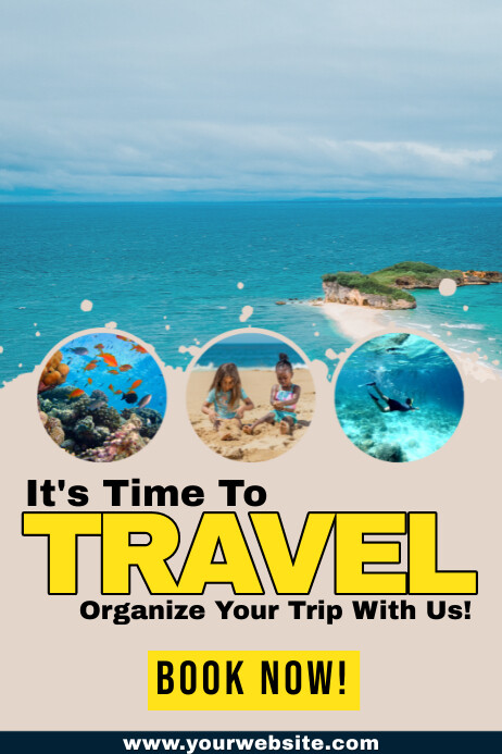 Blue Modern & Minimal Travel Poster Template | PosterMyWall