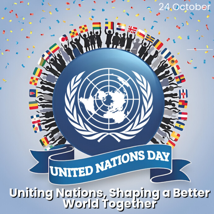 Blue Modern & Minimal United Nations Day Instagram Post Template ...