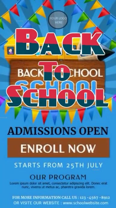 Copy of Blue Modern & Minimal Welcome Back To School Instagram Reel ...