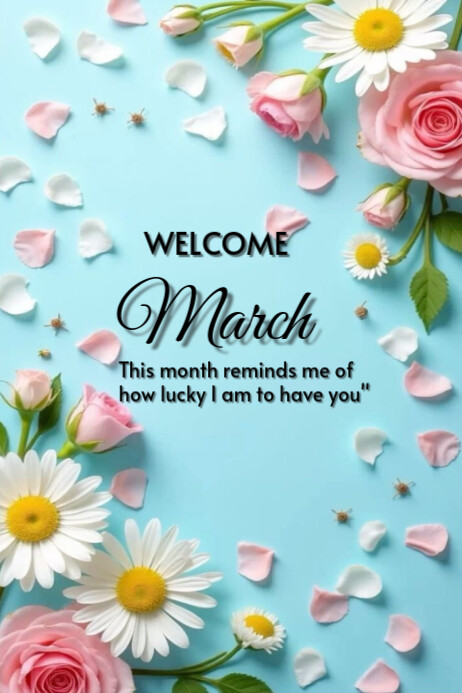 Copy of Blue Modern & Minimal Welcome March Poster | PosterMyWall