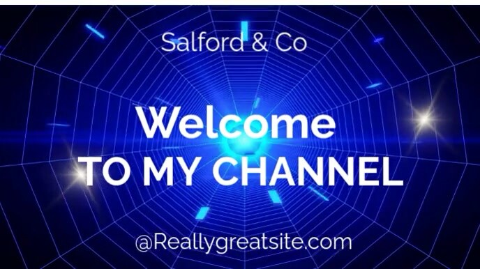 Blue Modern & Minimal Welcome To My Channel Intro Screen Template ...