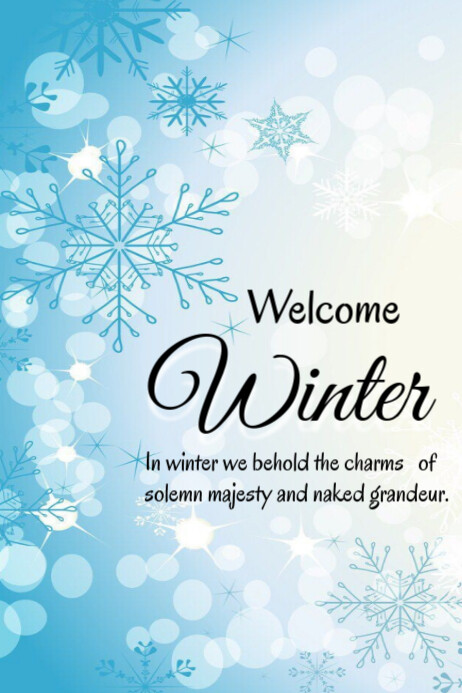 Blue Modern & Minimal Welcome Winter Poster Template | PosterMyWall