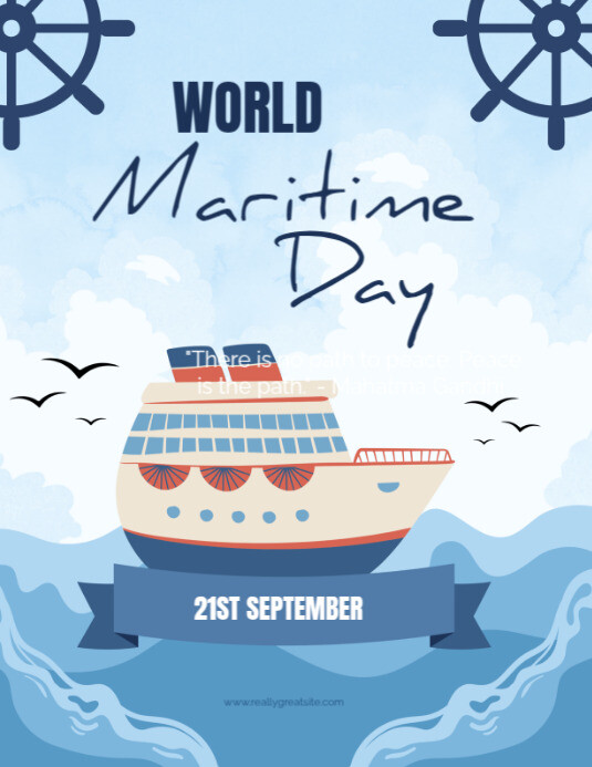 Copy of Blue Modern & Minimal World Maritime Day 2025 Flyer (us Letter ...