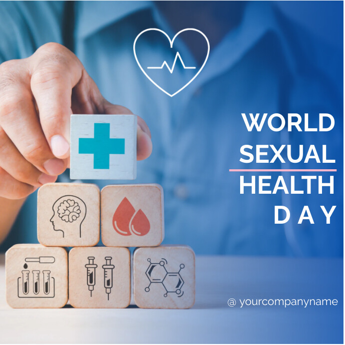 Copy of Blue Modern & Minimal World Sexual Health Sq | PosterMyWall