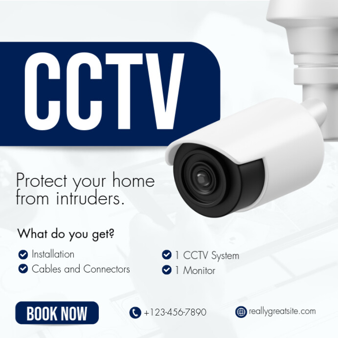 Plantilla de Blue Modern CCTV Instagram Post | PosterMyWall