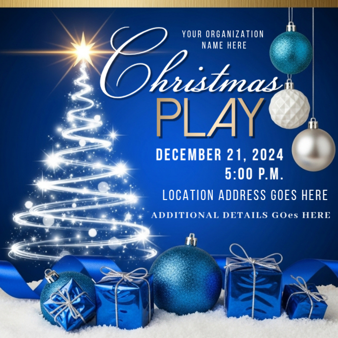 Christmas Play Event Template | PosterMyWall