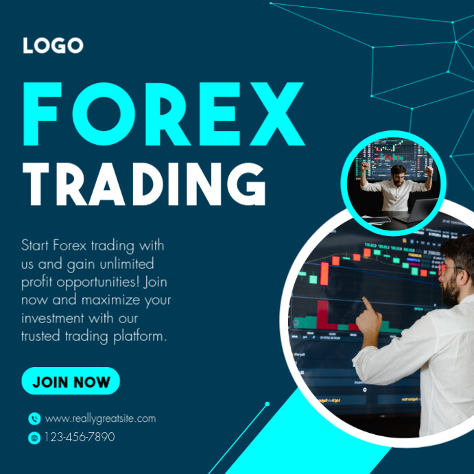 Plantilla de Blue Modern Forex Trading Instagram Post | PosterMyWall