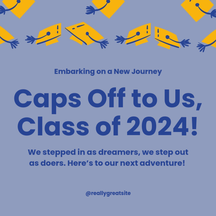 Blue Modern Happy Graduation Instagram Post Template | PosterMyWall
