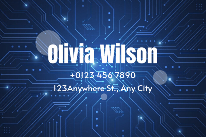 Blue Modern Minimalist Address Label Template | PosterMyWall