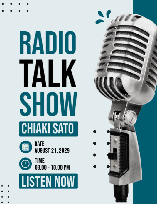 Copy of Blue Modern Radio Talk Show Instagram Post | PosterMyWall