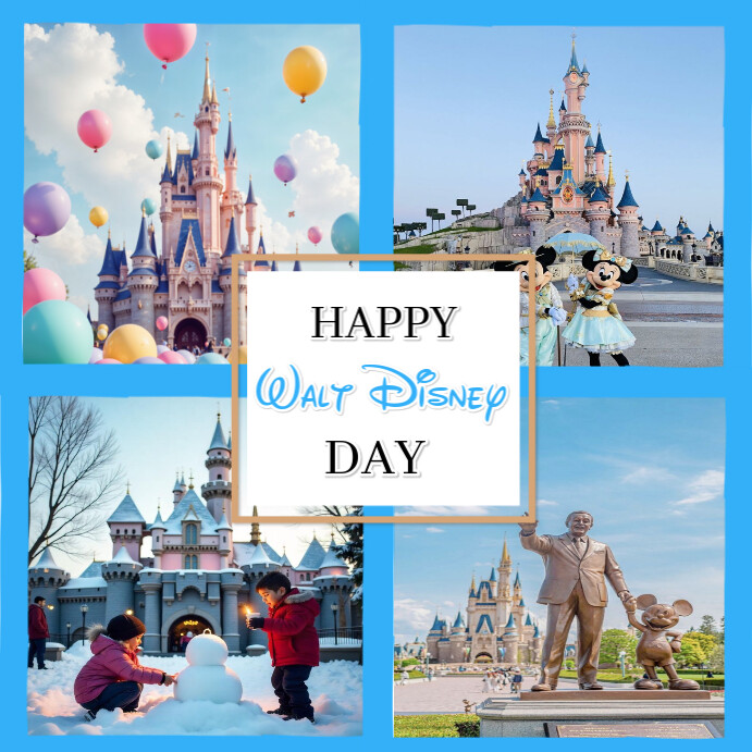 Copy of Blue Modern Walt Disney Day Instagram Post 2024 | PosterMyWall