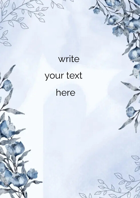 Blue Modern Wedding Party Document (A4) Template | PosterMyWall