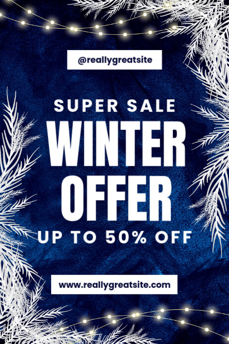 Blue Modern Winter Offer Super Sale Poster Template | PosterMyWall