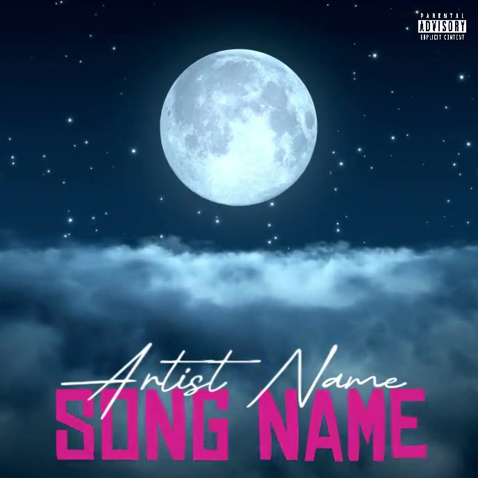 Plantilla de Blue Moon Fantastic Mixtape Album Cover Album Cover ...