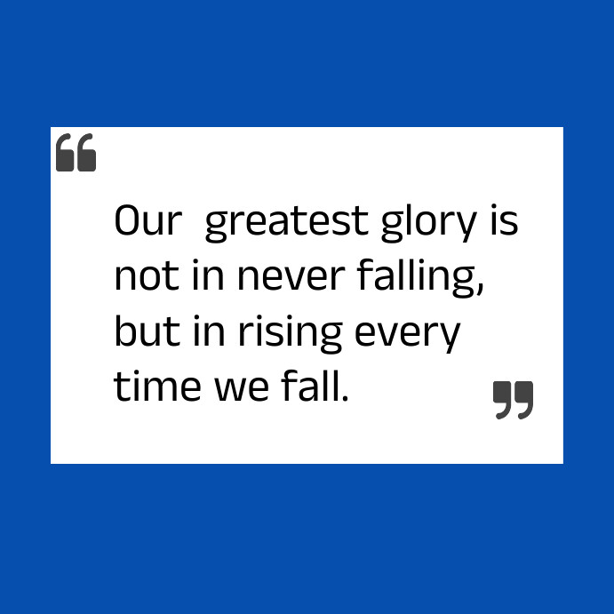 Blue Motivational Quote Square (1:1) Template | PosterMyWall