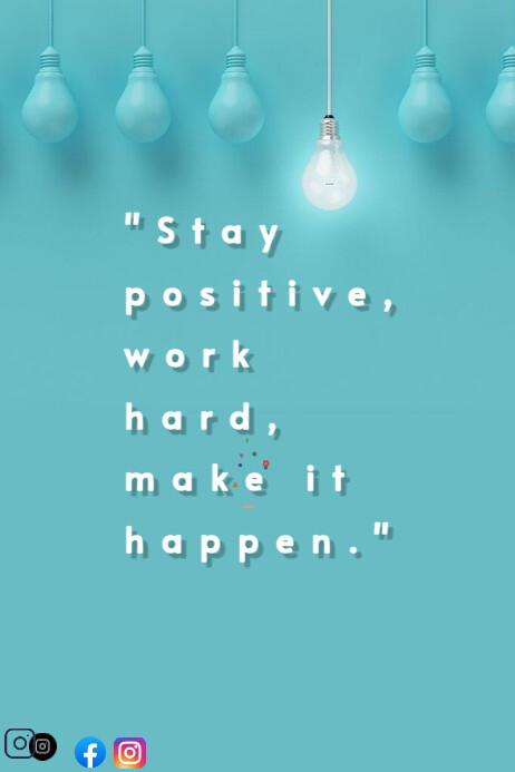 Copy of Blue Motivational Quotes Template Poster | PosterMyWall