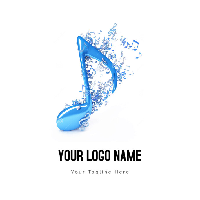 Plantilla de Blue Music Note Logo | PosterMyWall