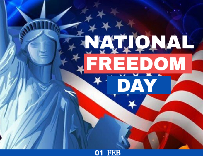 Plantilla de Blue National Freedom Day Flyer | PosterMyWall