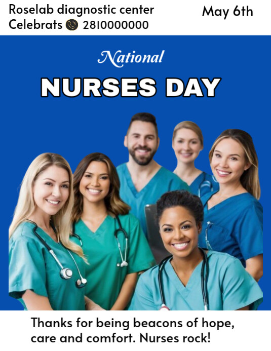 Copy of Blue National Nurses Day Appreciation Flyer (us Letter ...