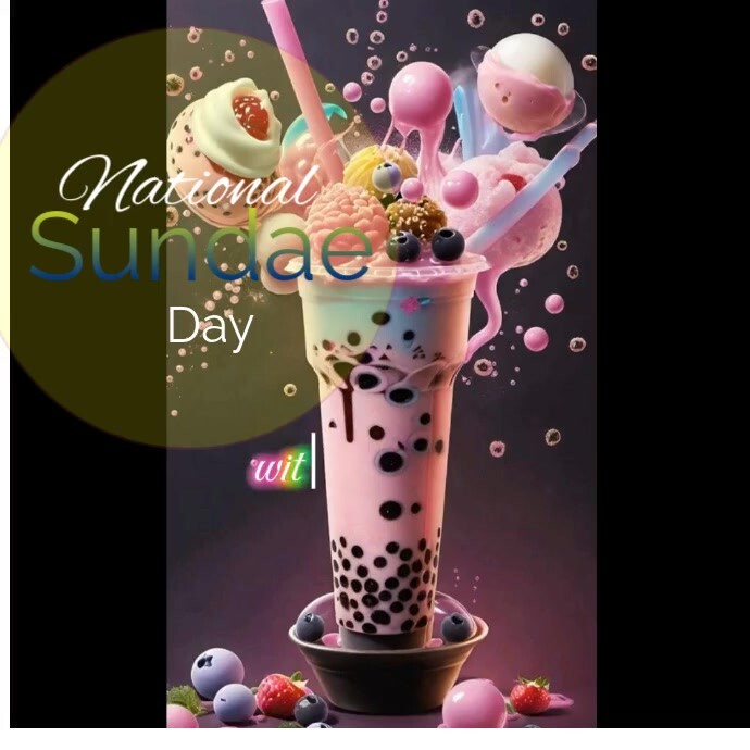 Copy of Blue National Sundae Day Square (1:1) | PosterMyWall