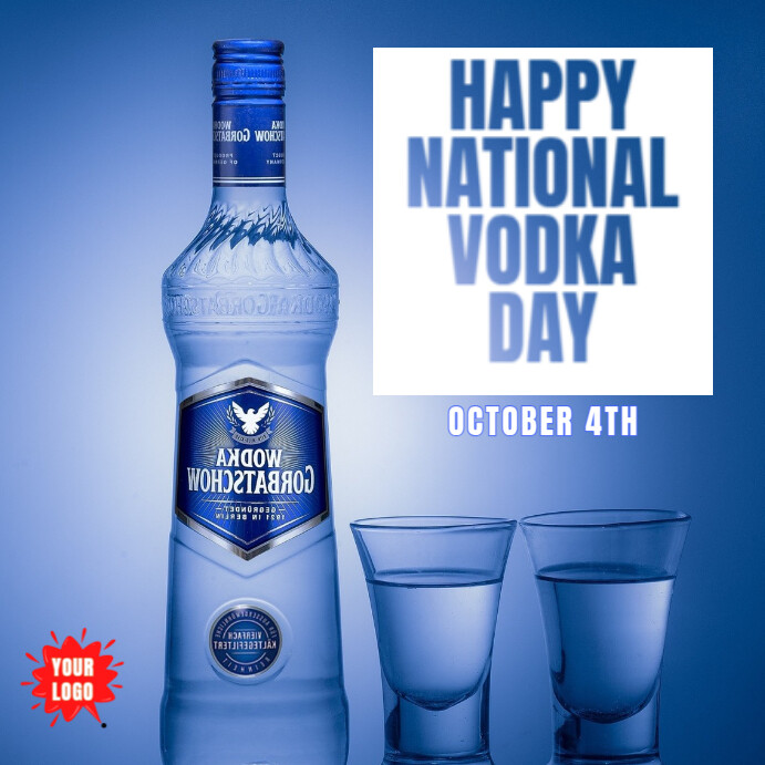 Plantilla de Blue National Vodka Day Instagram Post | PosterMyWall