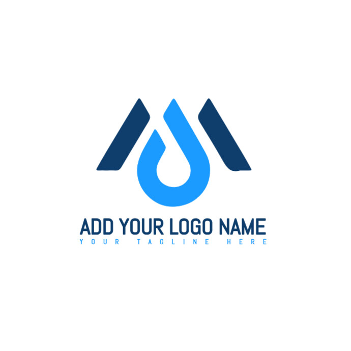 Blue/navy/letter Monogram/business/hydra/energy/icon/symbol/identity ...