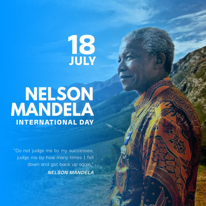 Copy of Blue Nelson Mandela Day Instagram Post | PosterMyWall