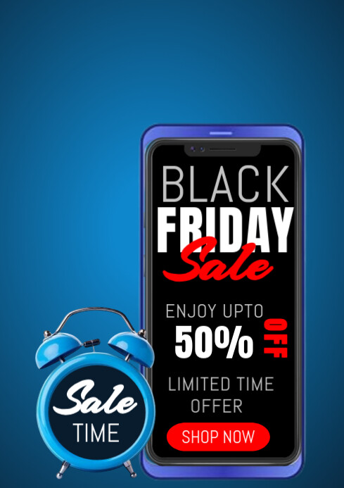 Copy of Blue Neon Black Friday A4 | PosterMyWall