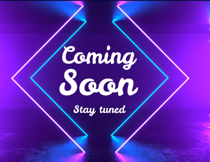 Modèle Blue Neon Coming Soon Business Flyer (us Letter) | PosterMyWall