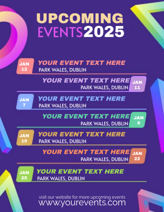 Copy of Blue Neon Event Schedule Flyer Template Flyer (us Letter ...