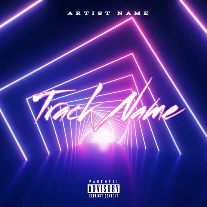 Plantilla de Blue Neon Mixtape Cover Album Cover | PosterMyWall
