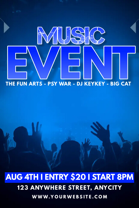 Copy of Blue Neon Music Event Poster | PosterMyWall