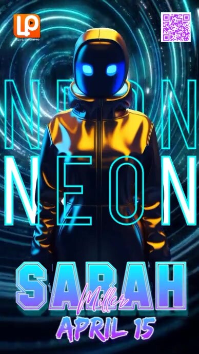 Copy of Blue Neon Party | PosterMyWall