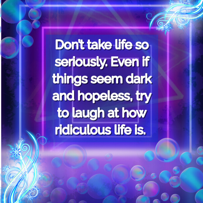 Blue Neon Quote About Life Instagram Post Template | PosterMyWall
