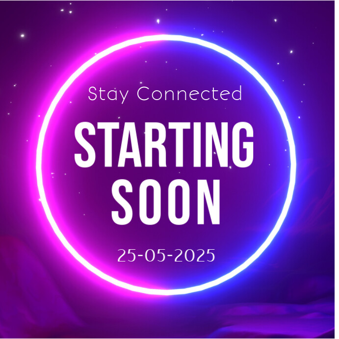 Copy of Blue Neon Starting Soon Announcement Templates Instagram Post ...